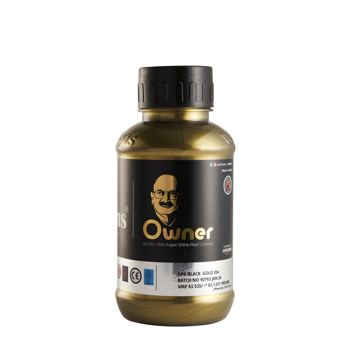 OPR. Black Gold - 204 -Owner Acrylic Ultra Super Shine Pear Colours ...